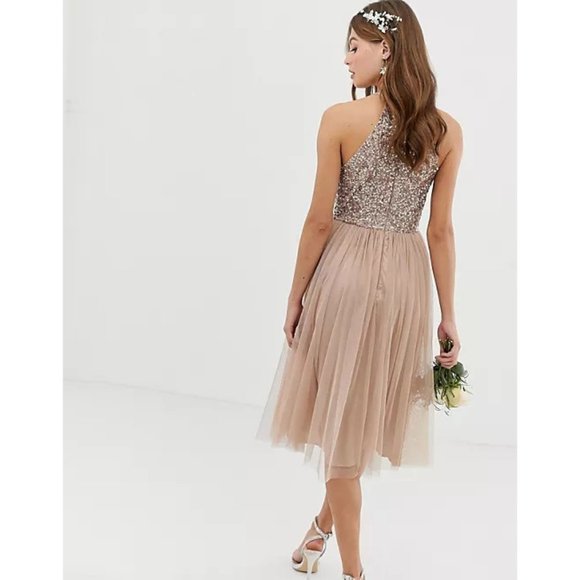 ASOS | Dresses | Asos Maya Bridesmaid Halter Neck Midi Tulle Dress ...